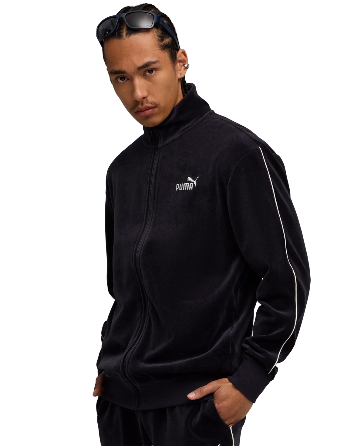 Click here for Ess Elevated Velour Track Jacket - New Navy prices