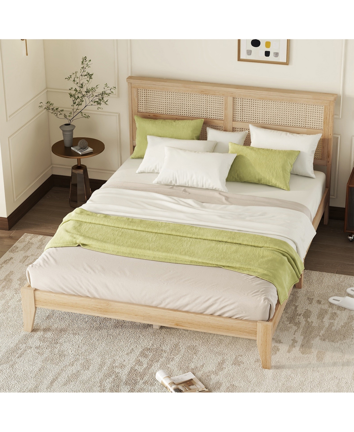 Click here for Dyhome Queen Bed Frame with Led Lights and 4 Stora... prices