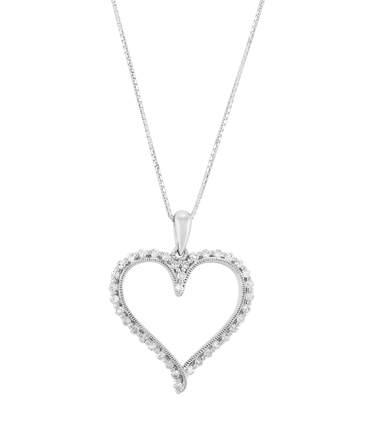 Click here for Macys Diamond Heart Pendant Necklace (1/4 ct. t.w.... prices