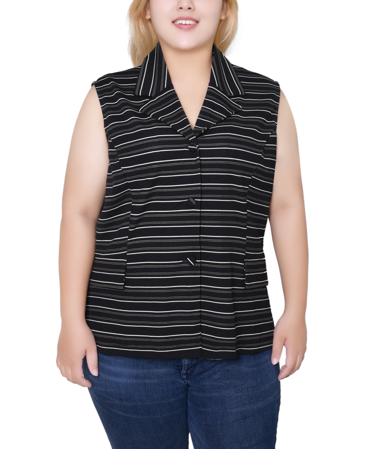 Click here for Ny Collection Womens Plus Size Sleeveless Scuba Ve... prices