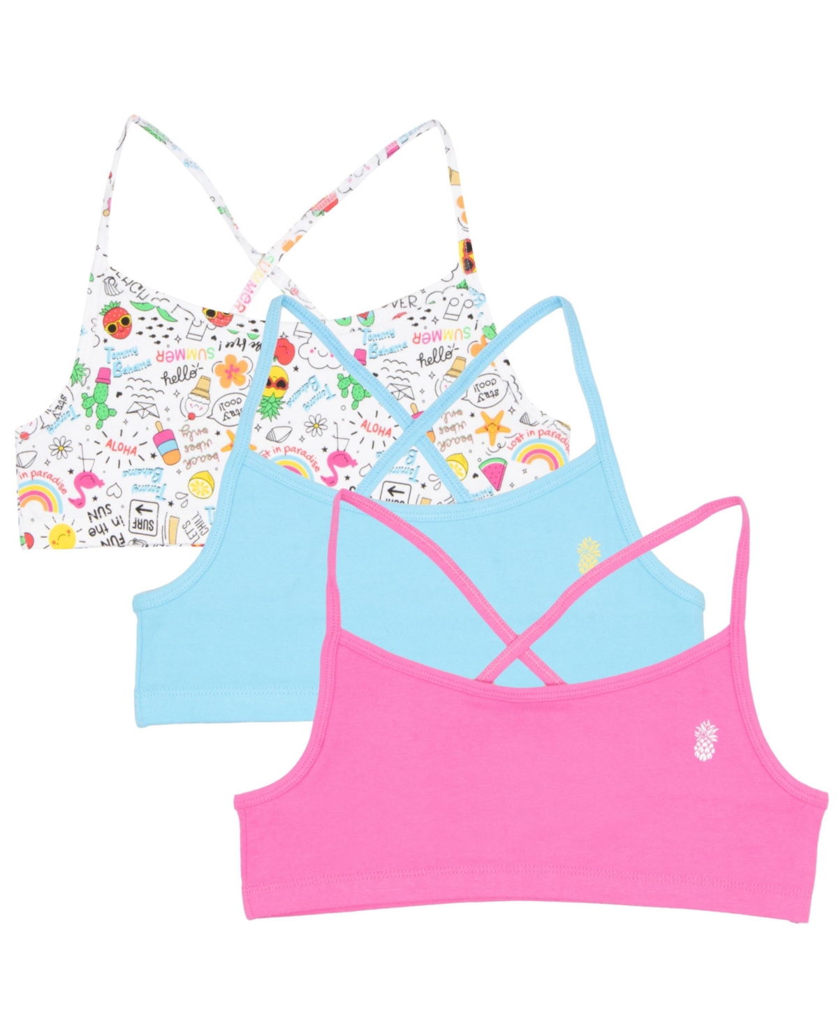 Click here for Tommy Bahama Little Girls Crossback Bralette 3 Pac... prices