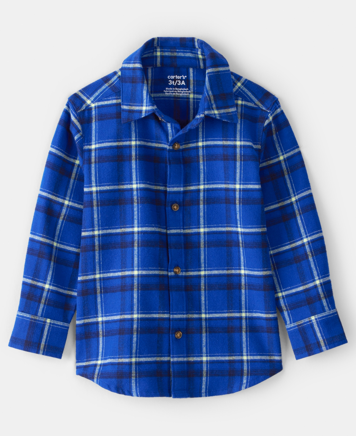 Click here for Carters Boys Toddler 2T-5T Plaid Button-Down Shirt... prices