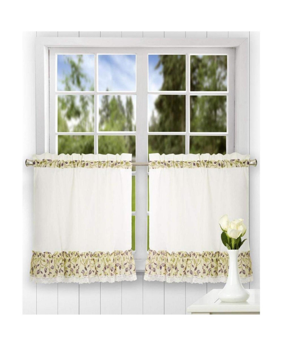 Click here for Ellis Curtain Clarice High Quality 2-Piece Leafy B... prices