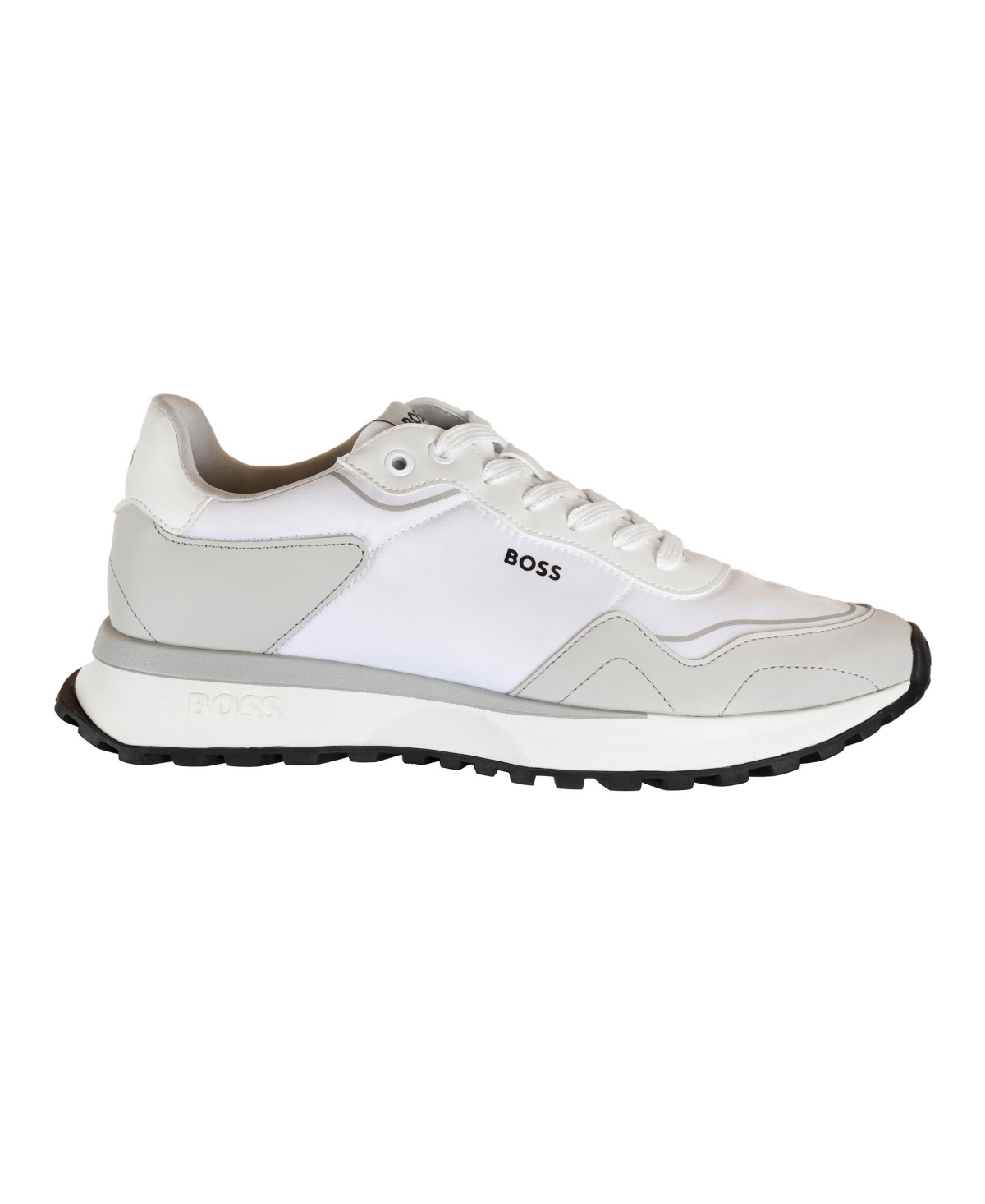Click here for Boss Mens Jonah Round Toe Running Shoes - White prices