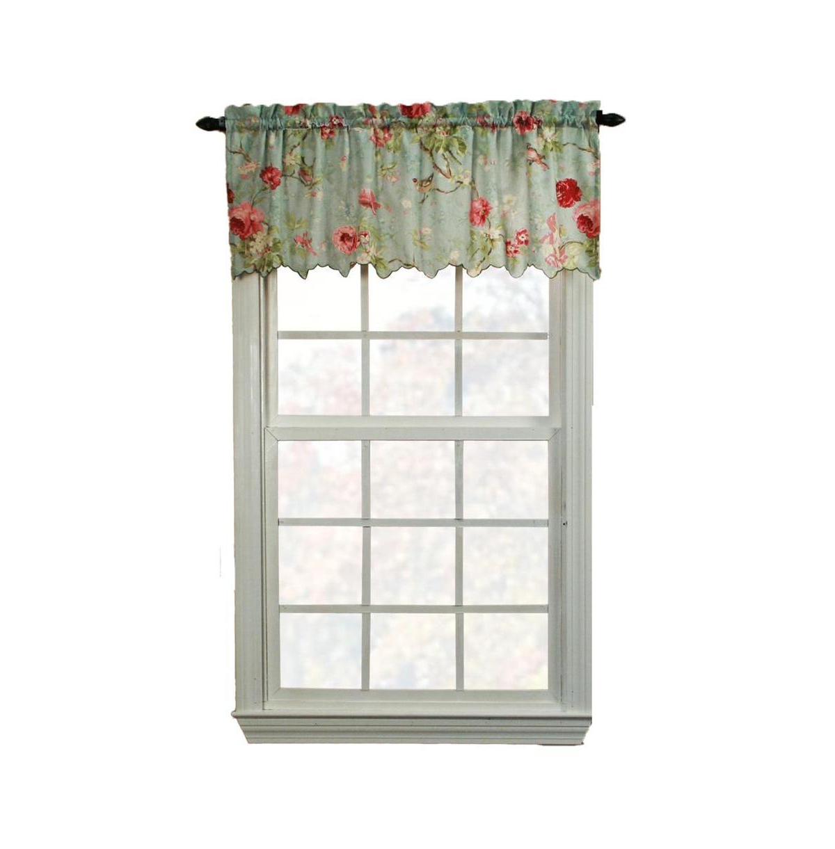 Click here for Balmoral Floral Print Semi Sheer Valance Curtain 4... prices
