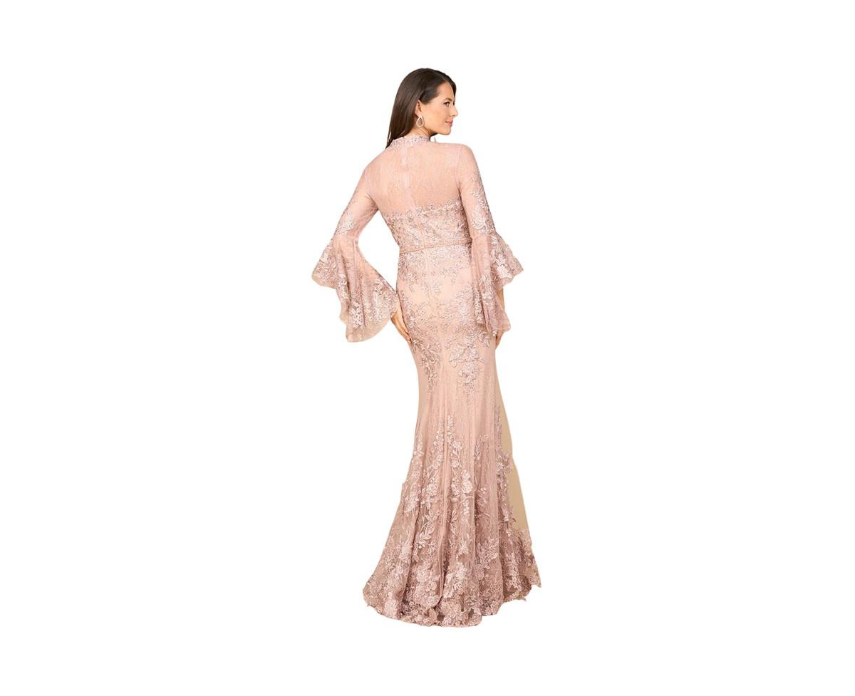 Click here for Lara Womens Lace V Neck Long Bell Sleeve Gown - Bl... prices