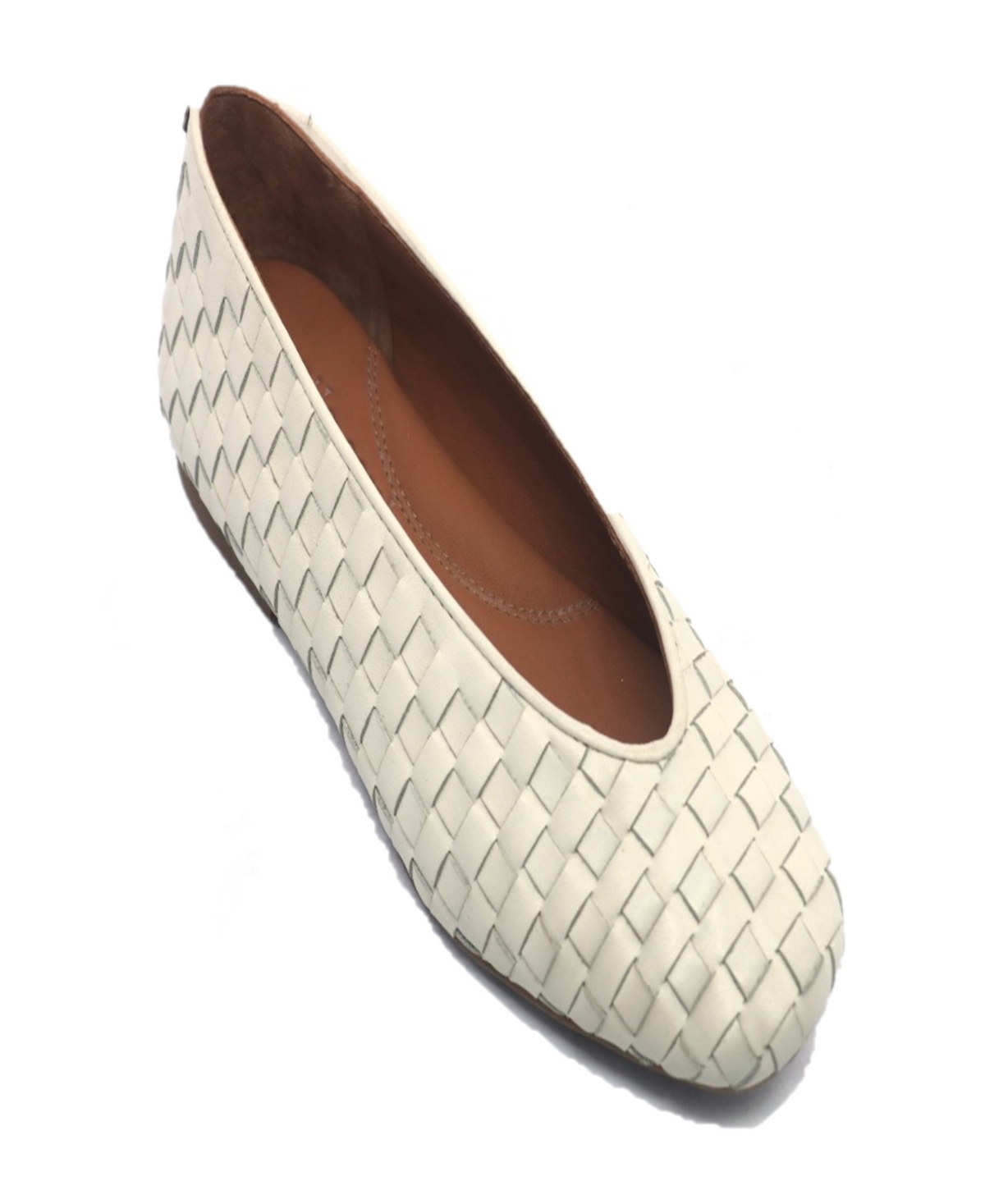 Click here for Gentle Souls Womens Willow Woven Flats - Stone Lea... prices