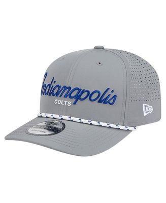 New Era Men's Gray Indianapolis Colts Script 9SEVENTY Adjustable Hat ...