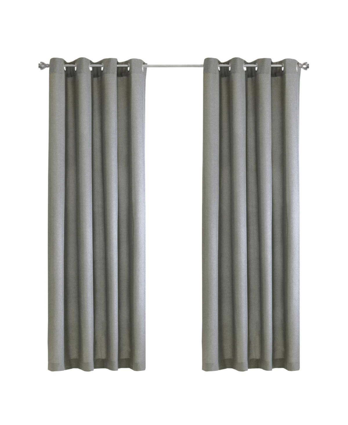 Habitat 100 Polyester Milo Light Faux Linen Solid Filtering Grommet Curtain Panel 52" x 95" Grey - Grey