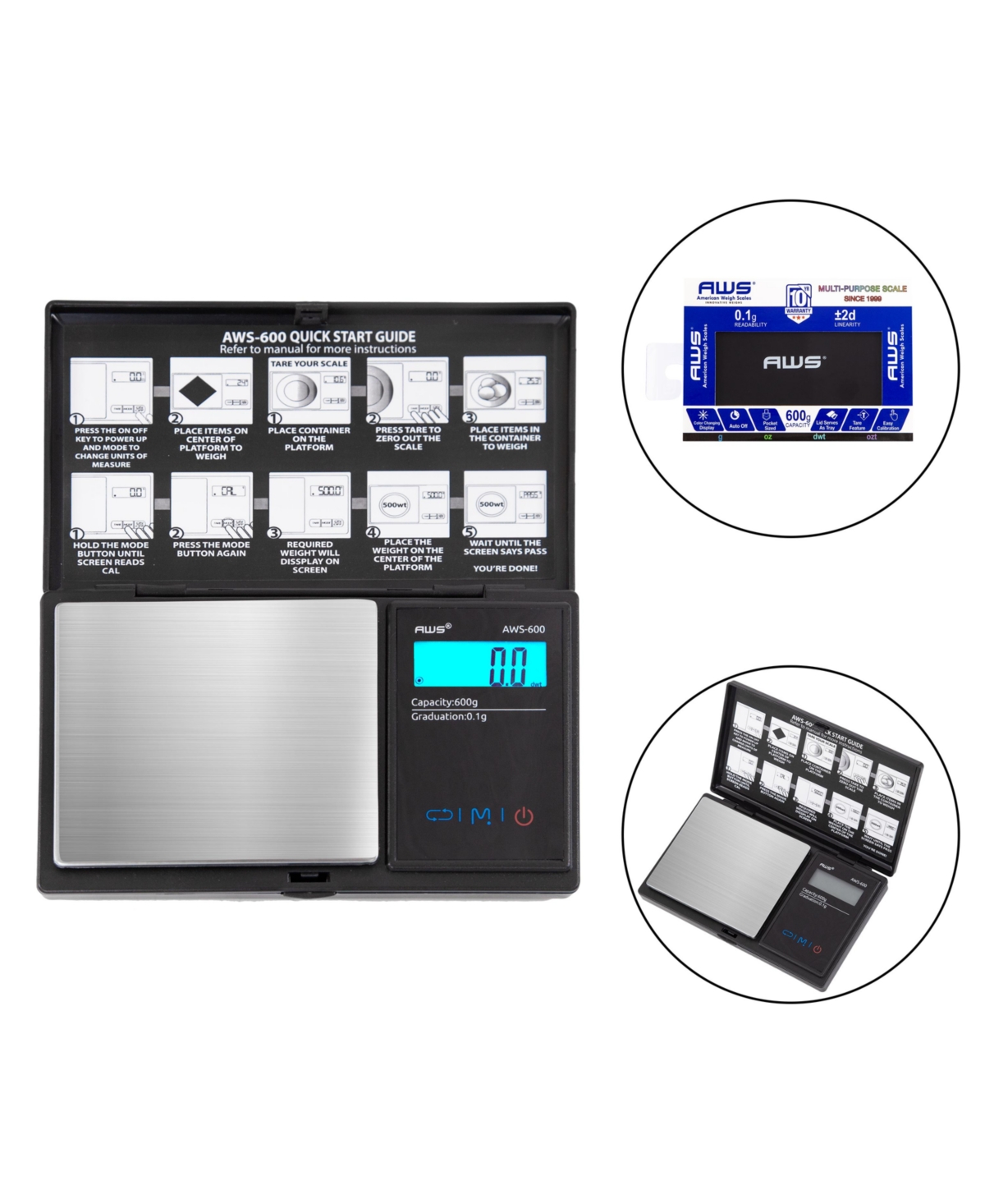 Click here for Aws 600g Digital Pocket Scales Series  600g x 0.1g... prices