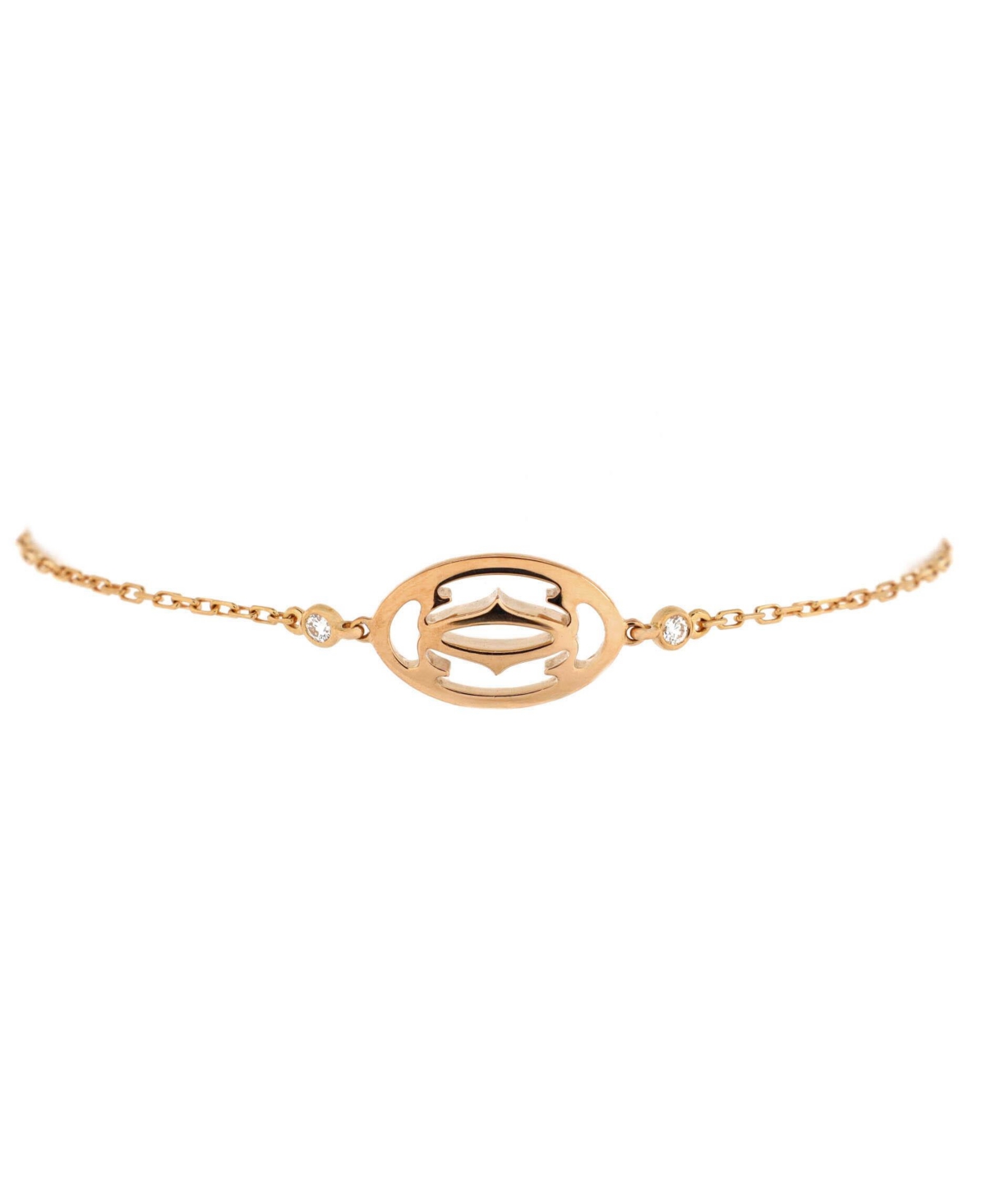 Click here for Pre-Owned Cartier Double C Logo Bracelet - 18k ros... prices
