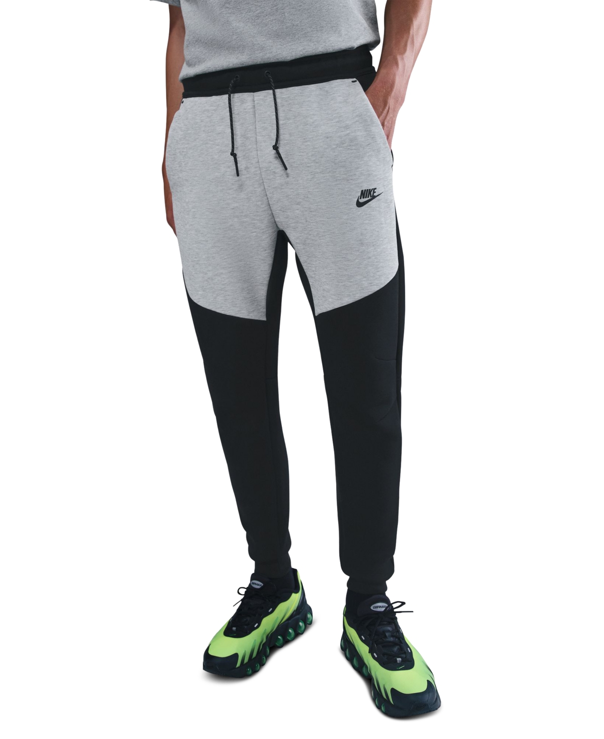 Click here for Nike Mens Tech Fleece Joggers - Black/Dark Gray He... prices
