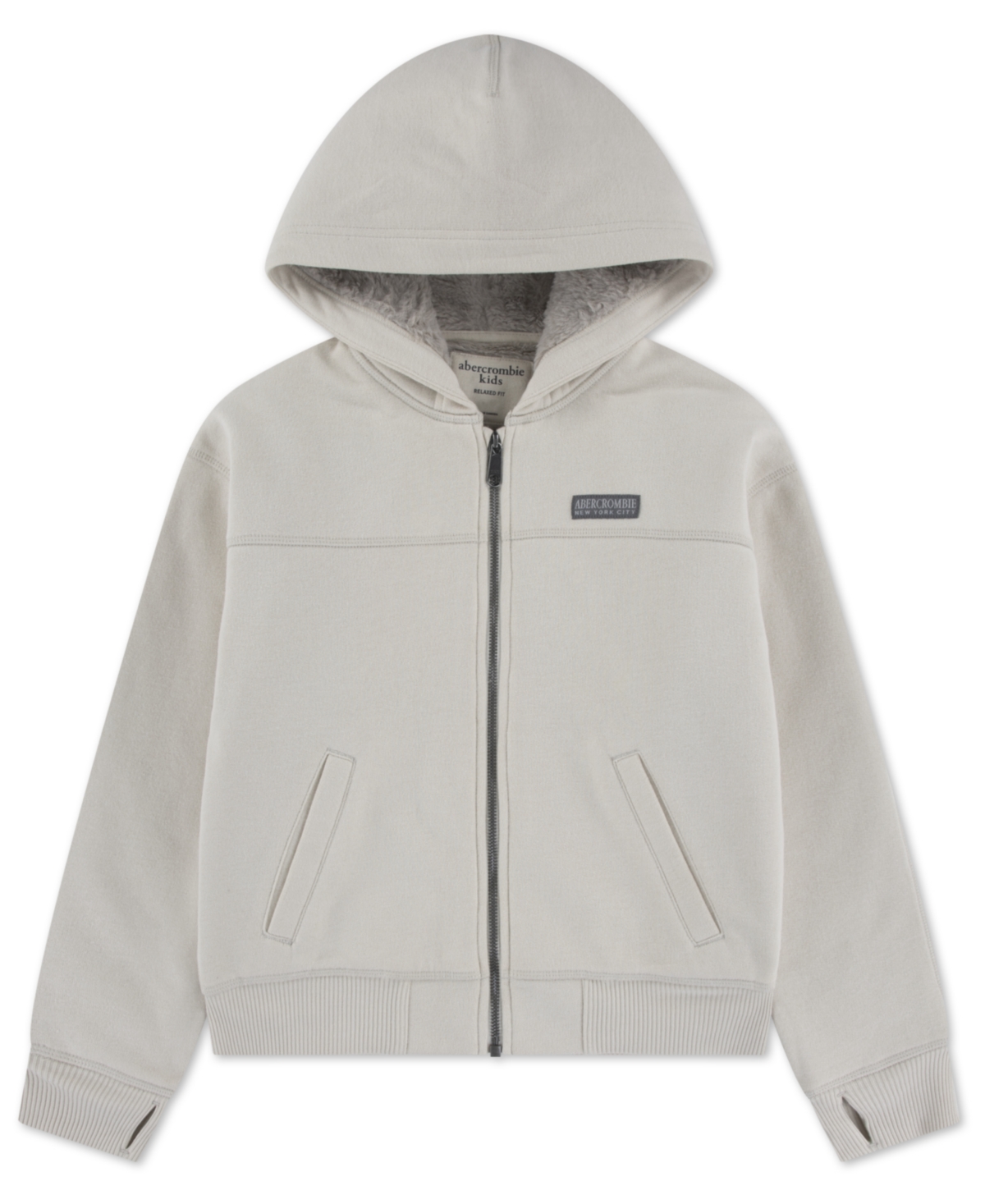 Click here for abercrombie kids Boys 5-16 Full-Zip Hoodie - Pumic... prices