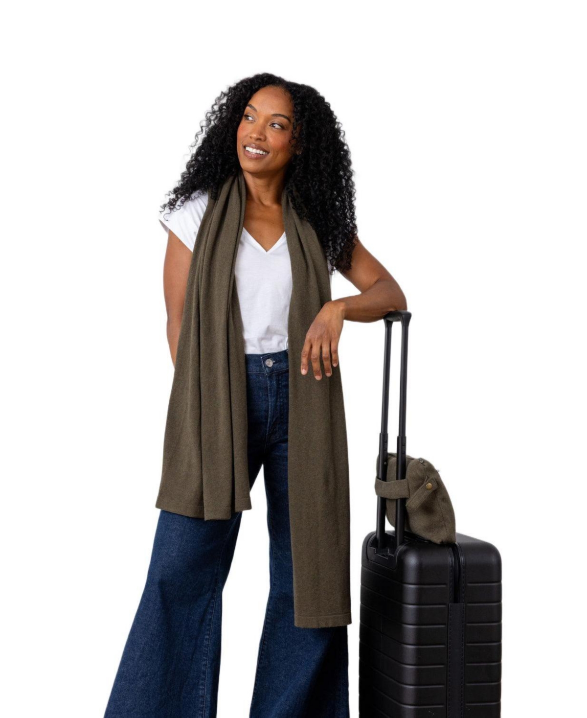 Click here for The Dreamsoft Organic Cotton Travel Scarf - Olivew... prices