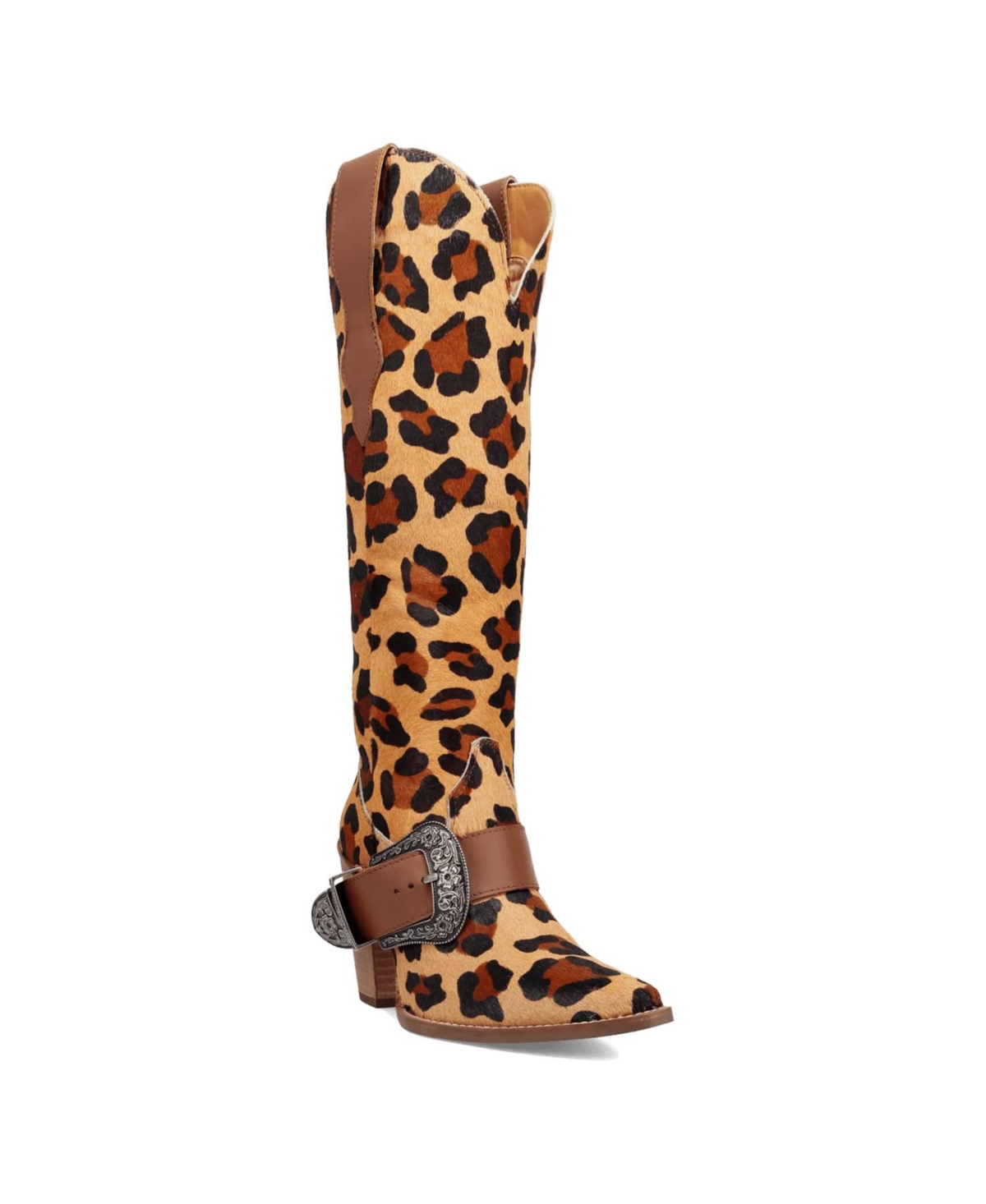 Click here for Dingo Womens Spur Crazy Leather Boot - Leopard prices