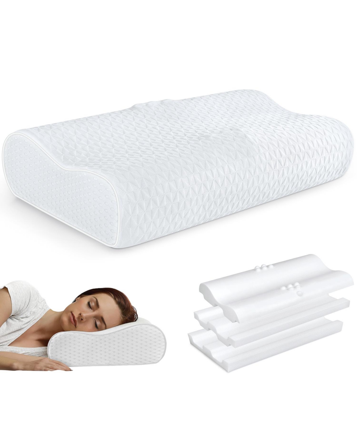 Click here for Elephas Cervical Pillow  Memory Foam Pillow - Mult... prices