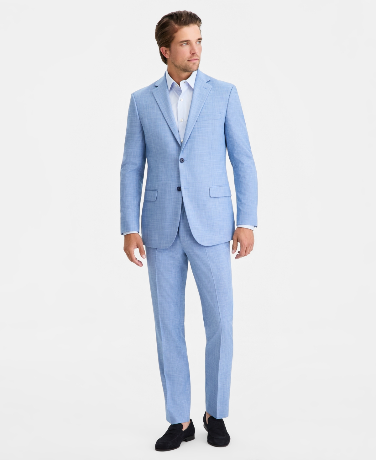 Click here for Dkny Mens Modern-Fit Nested Suit - Light Blue prices