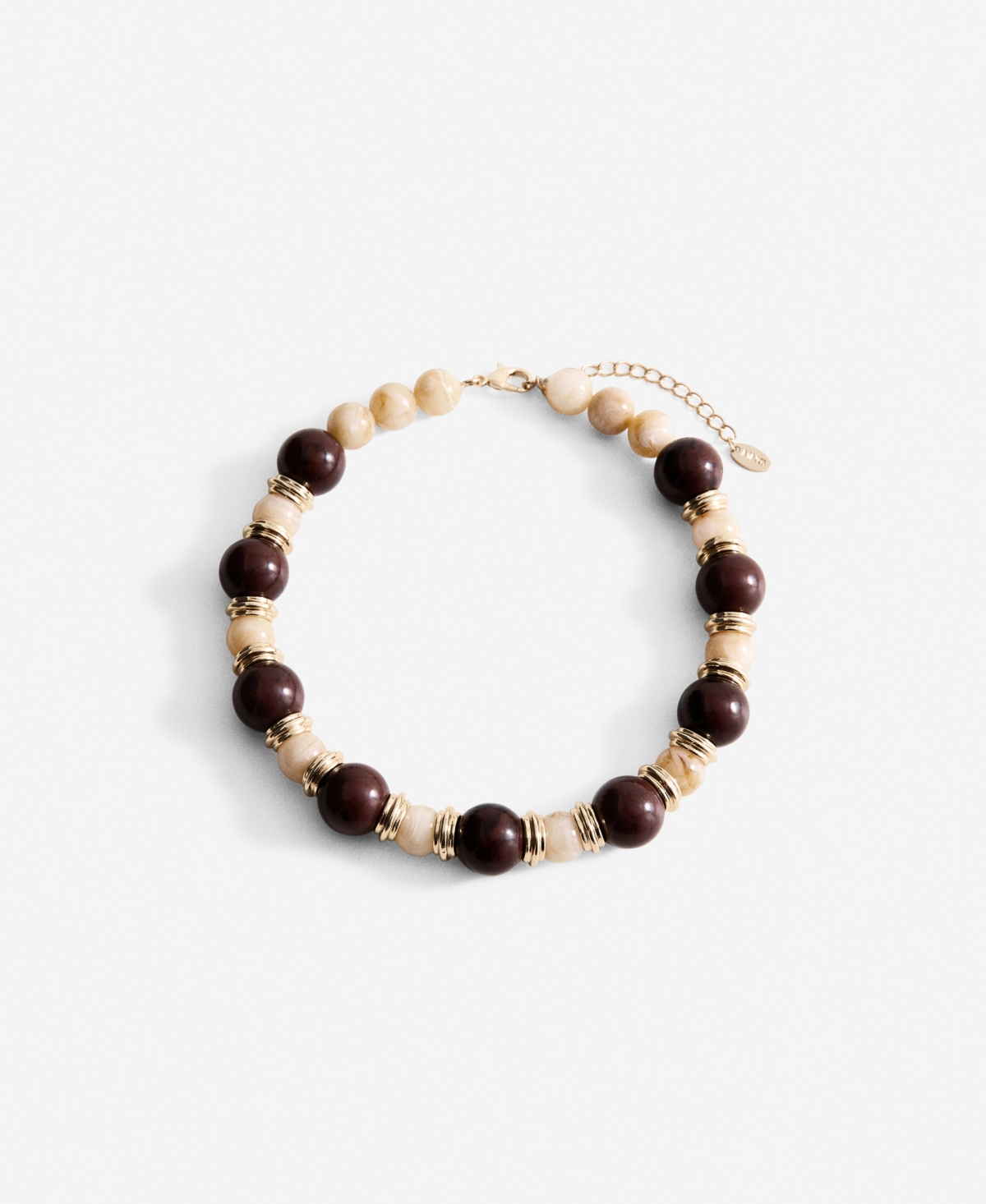 Click here for Mango Womens Combined Beads Necklace - Brown prices