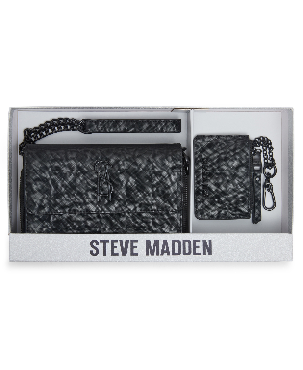 Click here for Steve Madden Boxed Carina Crossbody Wallet - Black prices