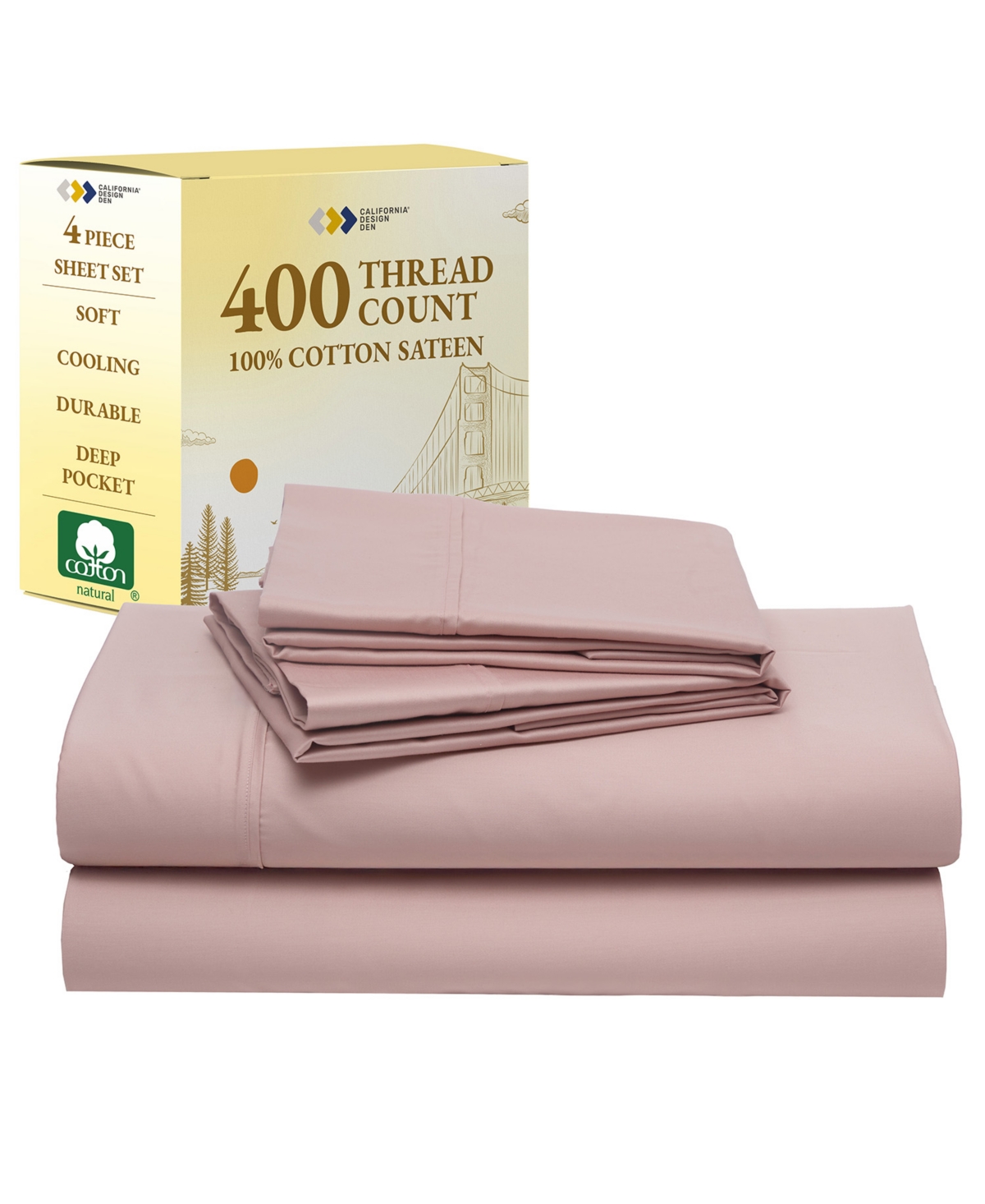 Click here for California Design Den Cotton Sheets King Size Deep... prices