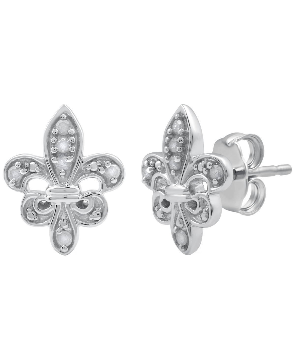 Click here for Macys Diamond Fleurdelis Earrings (1/10 ct. t.w.)... prices