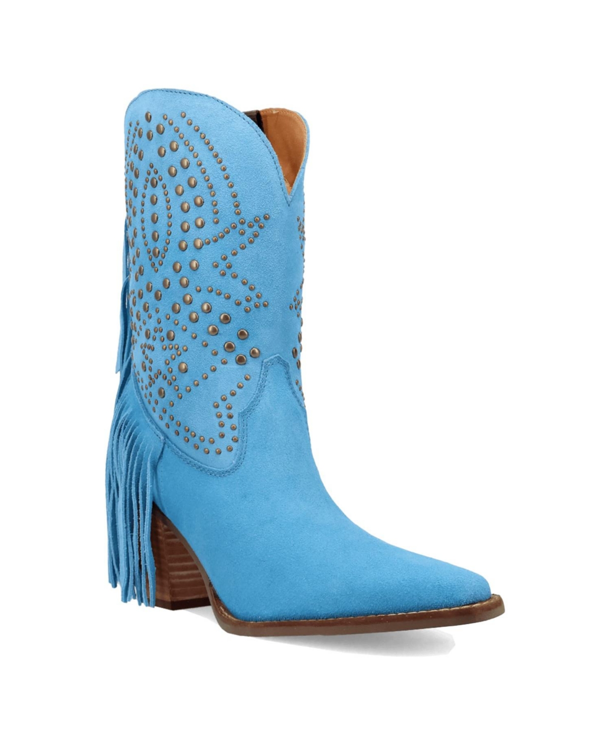 Click here for Dingo Womens Star Power Suede Leather Bootie - Blu... prices