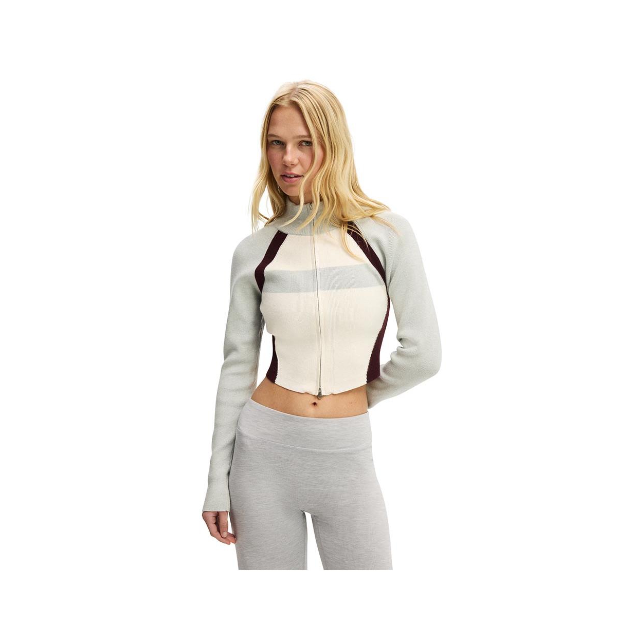 Click here for Cotton On Womens Active Spliced Knit Zip Through -... prices