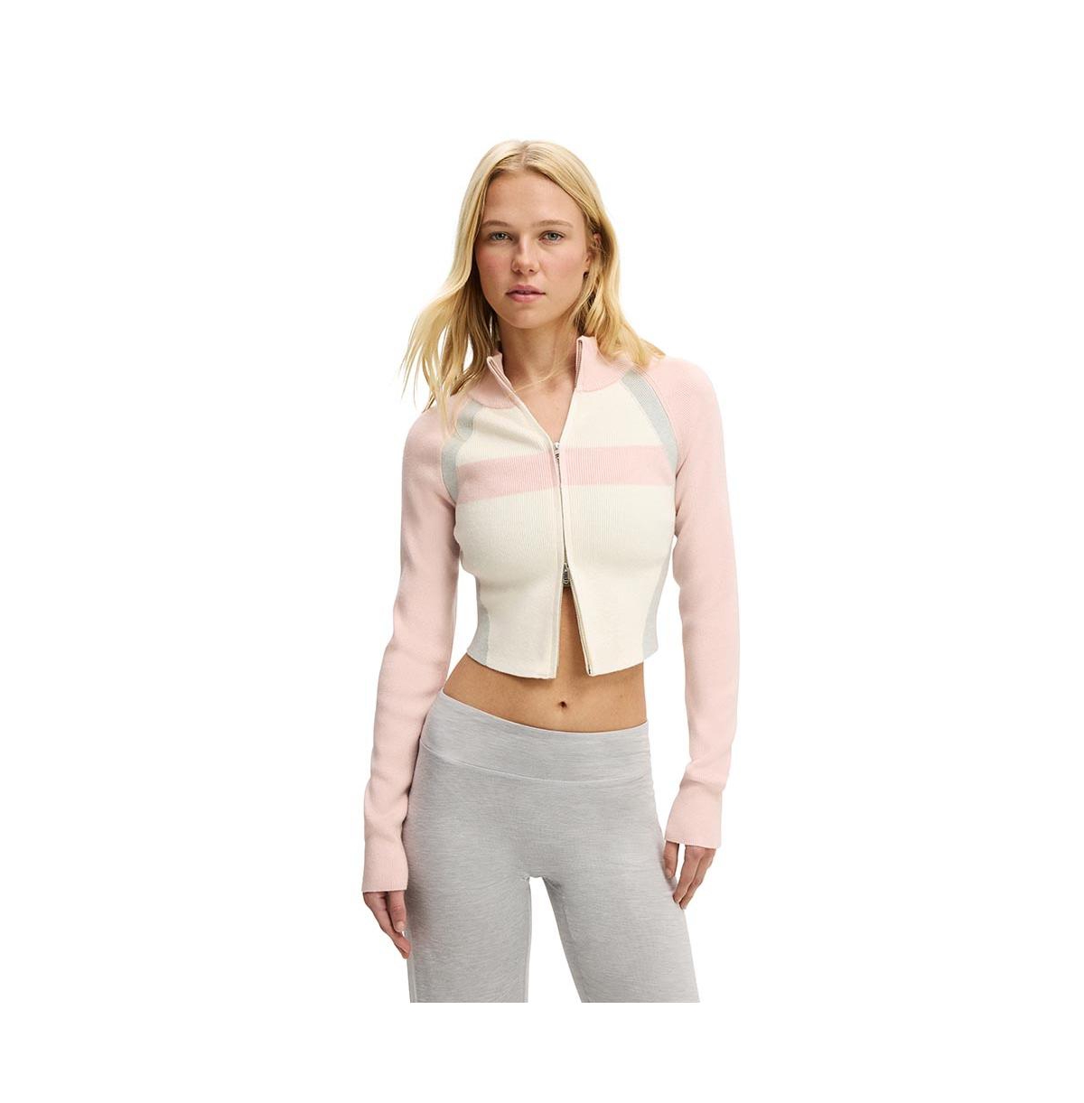Click here for Cotton On Womens Active Spliced Knit Zip Through -... prices