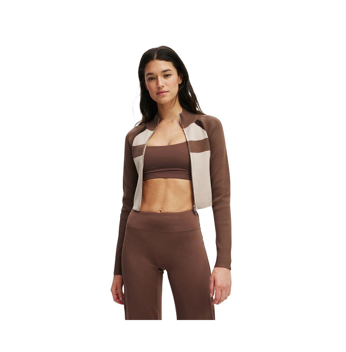 Click here for Cotton On Womens Active Spliced Knit Zip Through -... prices