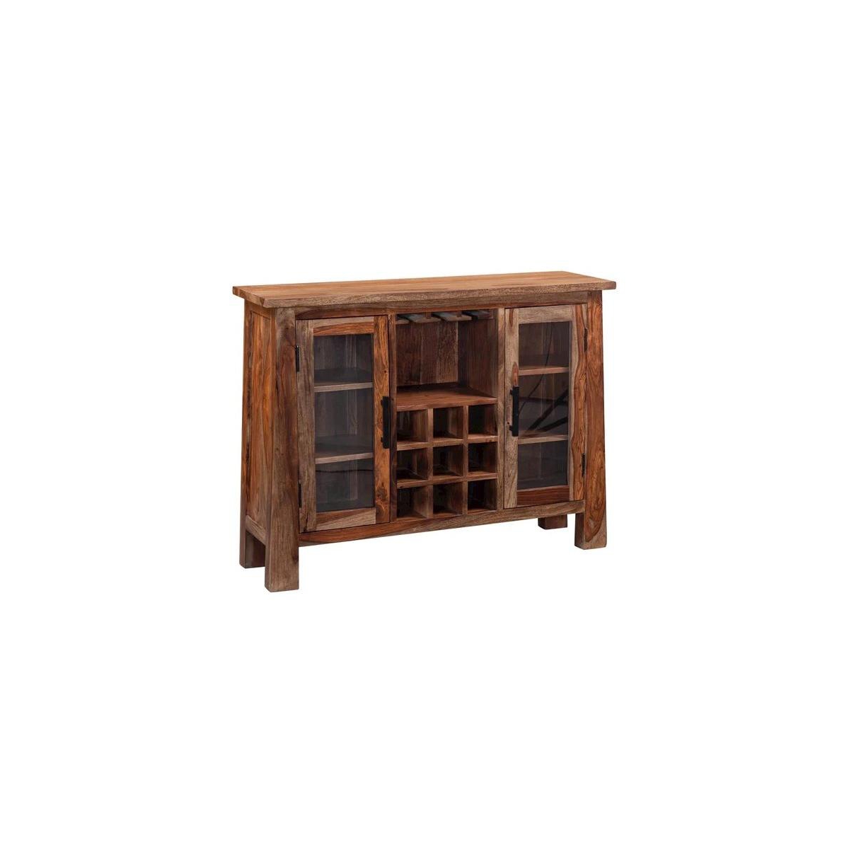 Click here for Kalispell Solid Sheesham Wood Bar Cabinet  Brown prices