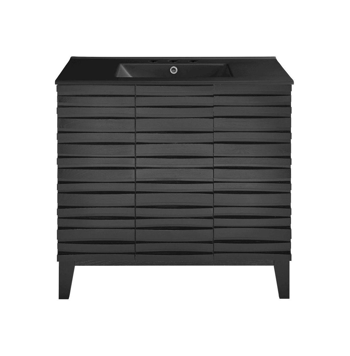 Click here for Swiss MadisonCascade 36 in. Black Oak Bathroom Van... prices