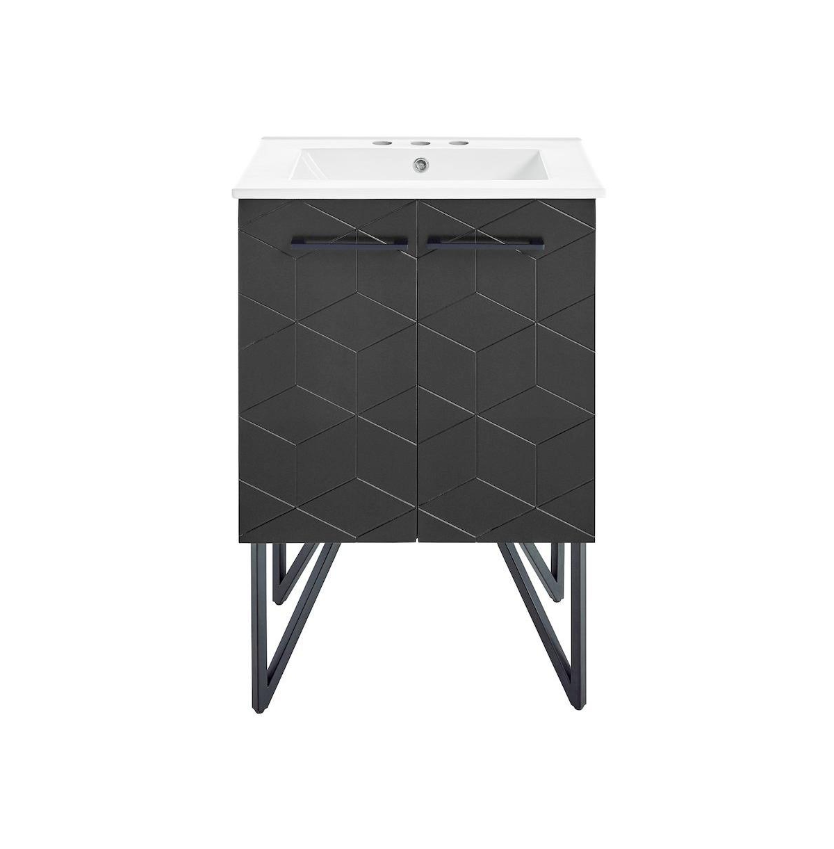 Click here for Annecy 24 in. Phantom Black Bathroom Vanity With W... prices