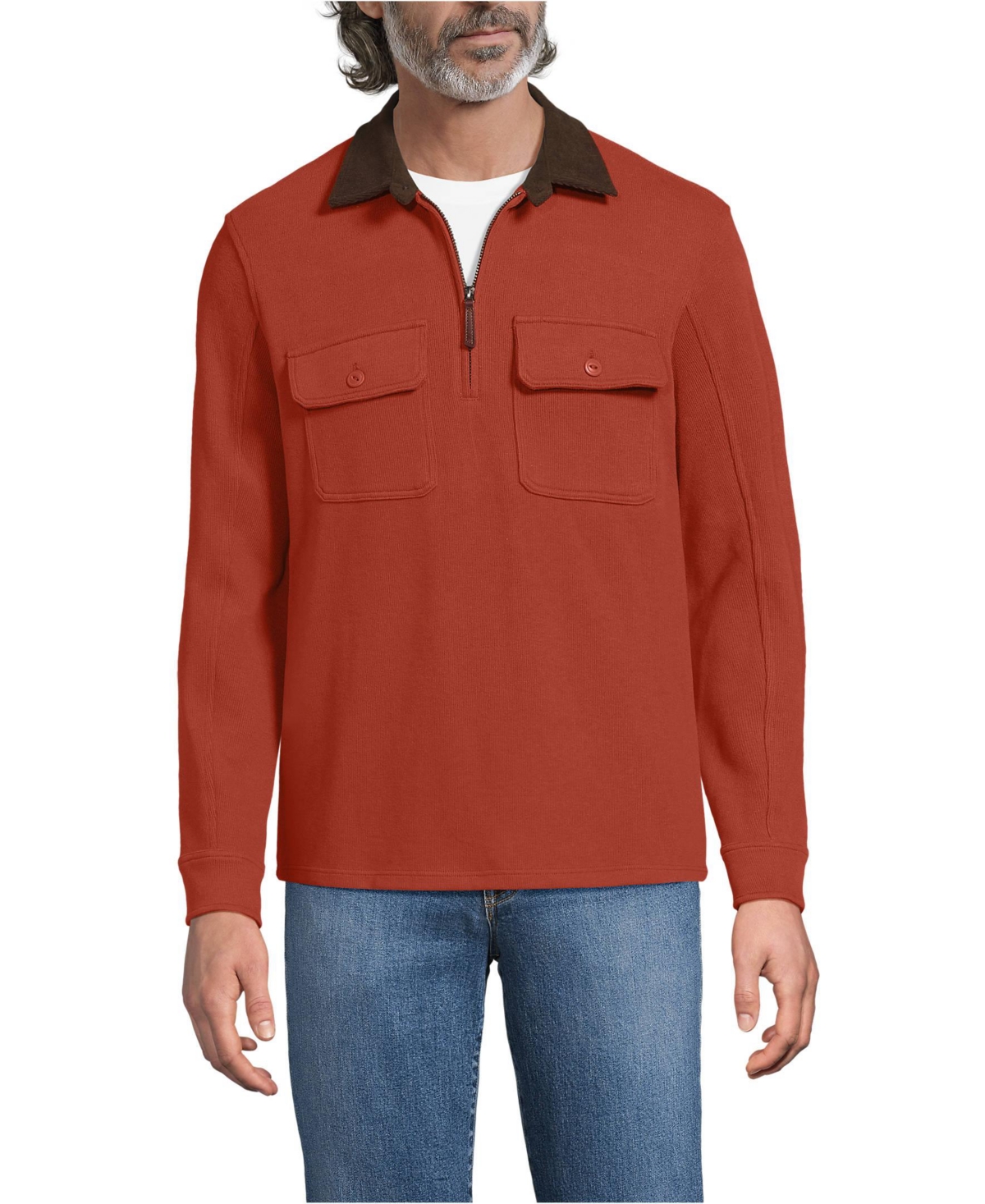Click here for Lands End Mens Long Sleeve Corduroy Collar Bedford... prices