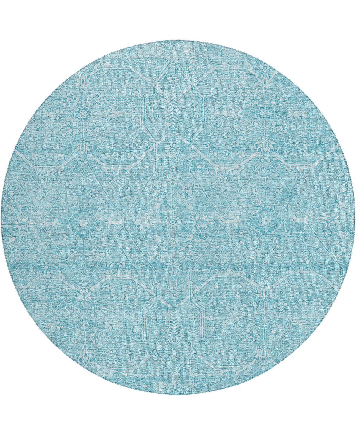 Click here for Dalyn Solace SL12 8x8 Round Area Rug - Aqua prices