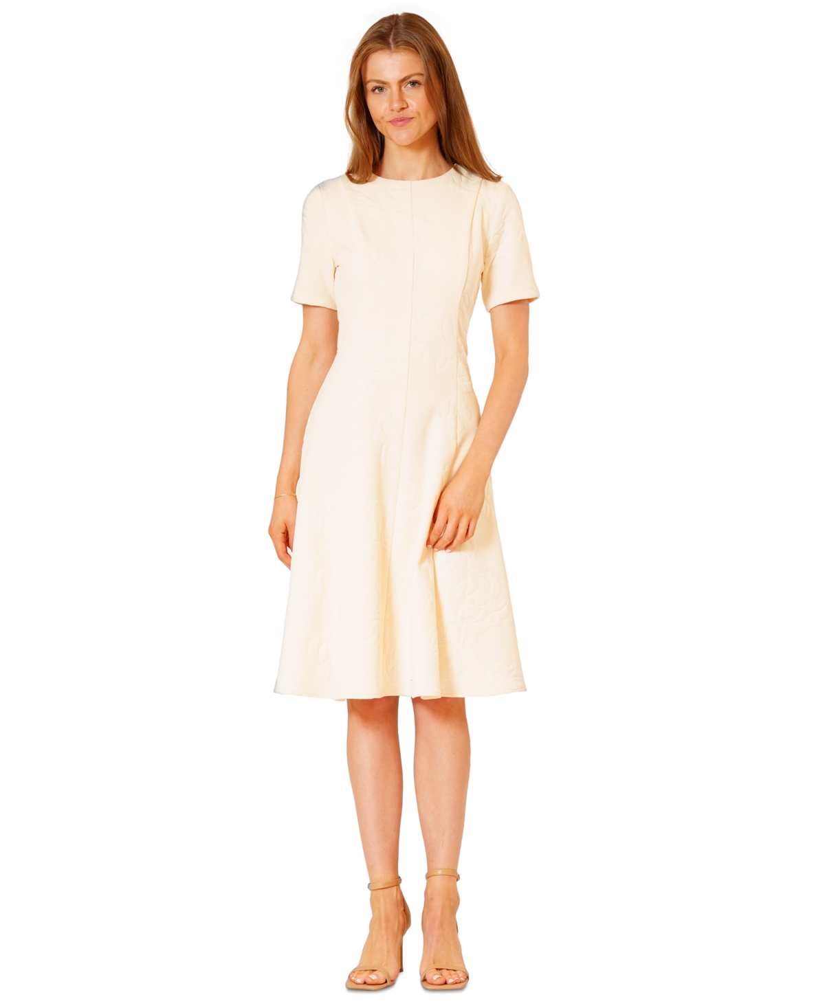 Click here for julia jordan Womens Short-Sleeve Knit Dress - Ecru prices