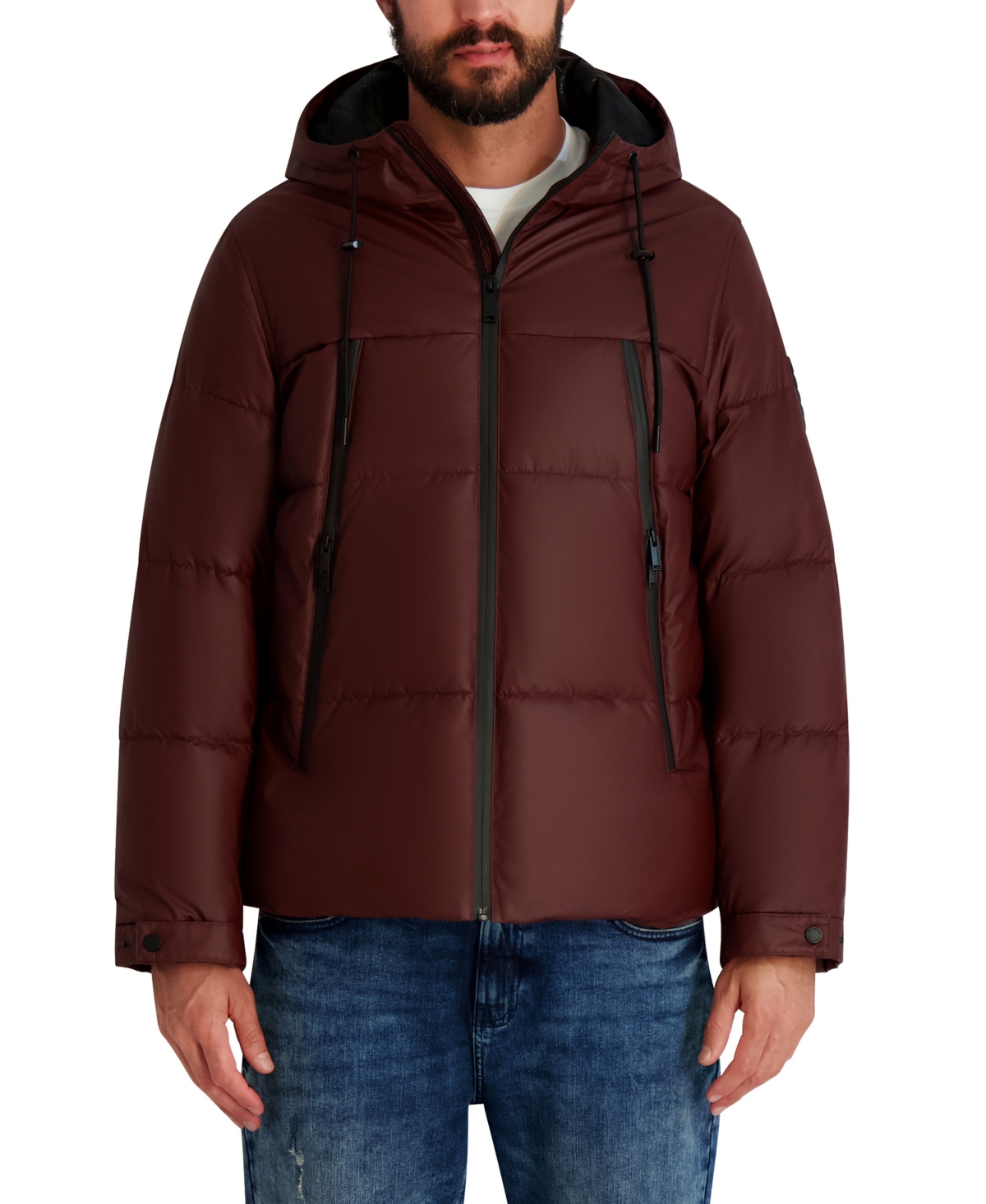 Click here for Karl Lagereld Mid Weight Hooded Puffer With Pocket... prices