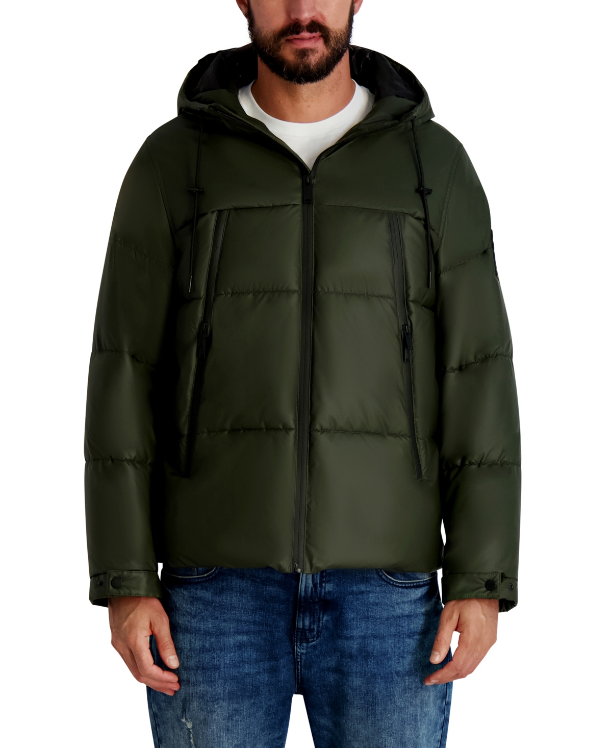Click here for Karl Lagereld Mid Weight Hooded Puffer With Pocket... prices