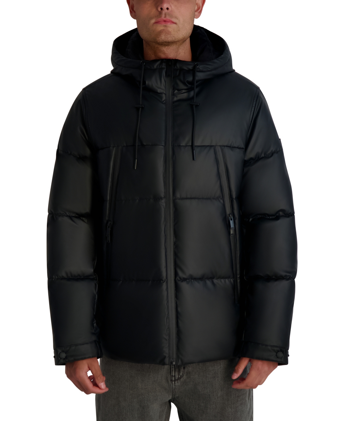 Click here for Karl Lagereld Mid Weight Hooded Puffer With Pocket... prices