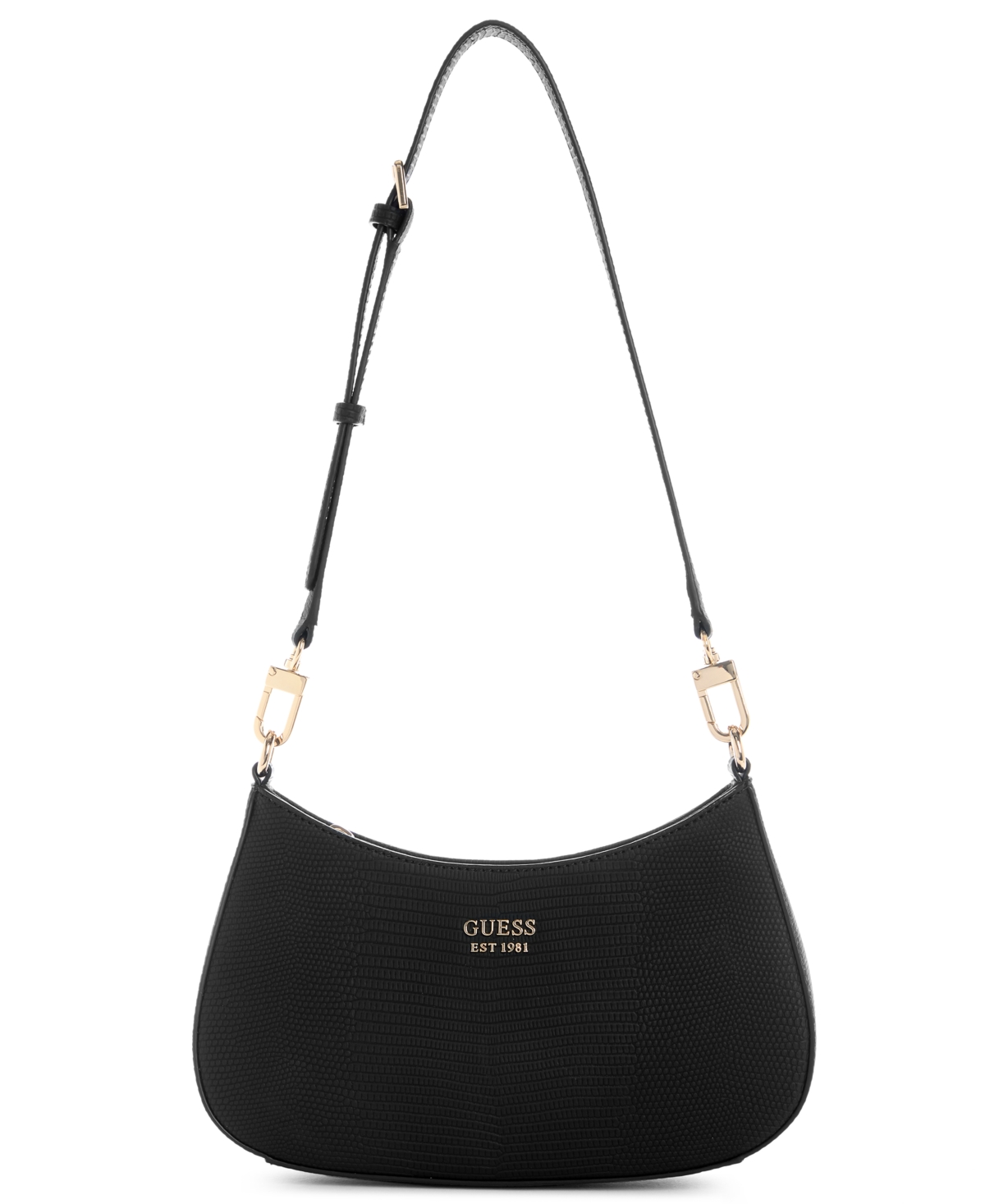Click here for Guess Lyndi Zippered Shoulder Bag - Black prices