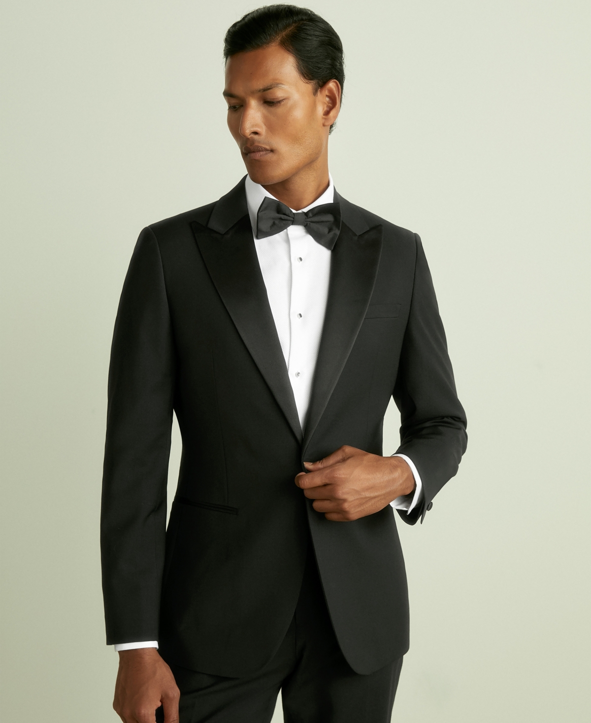 Reiss Mens Single-Breasted Tuxedo Regular-Fit Jacket - Black