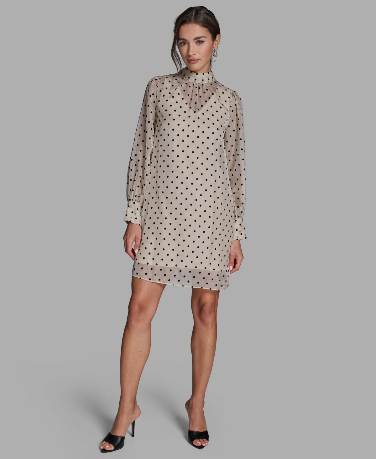 Click here for Bcbg Womens Organza Mock Neck Two-Piece Shift Dres... prices