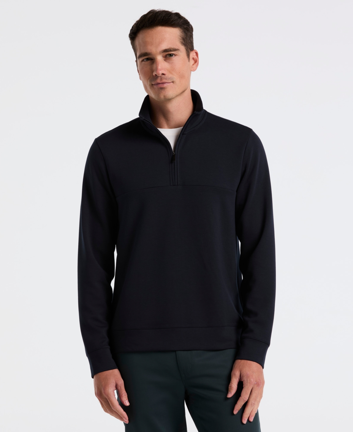 Click here for Perry Ellis Mens Neoprene Quarter Zip Long-Sleeve... prices