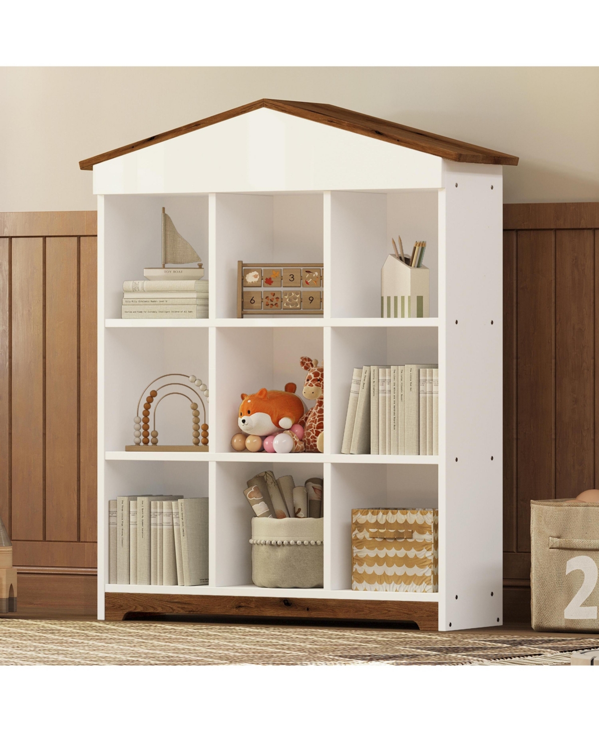 Click here for House-shaped Storage Rack with Nine Storage Compar... prices