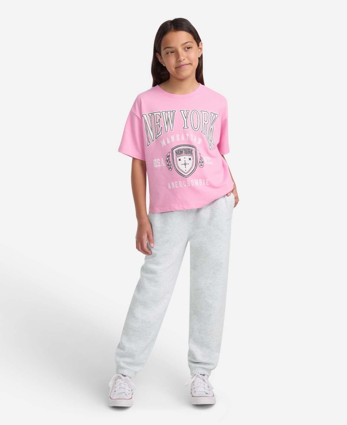Click here for abercrombie kids Girls Essential Fleece Joggers -... prices
