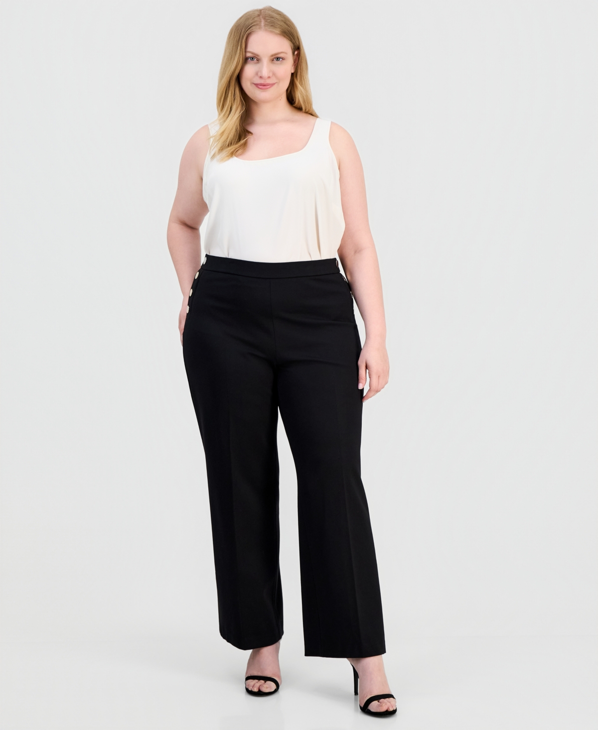 Click here for Anne Klein Plus Size Pull-On Sailor Pants - Anne B... prices