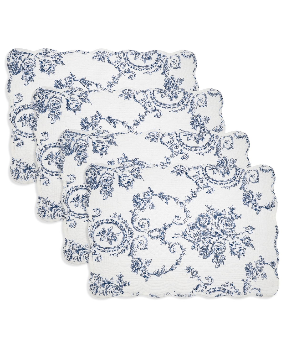 Click here for Saro Lifestyle Quilted Toile Floral Placemat  Set... prices