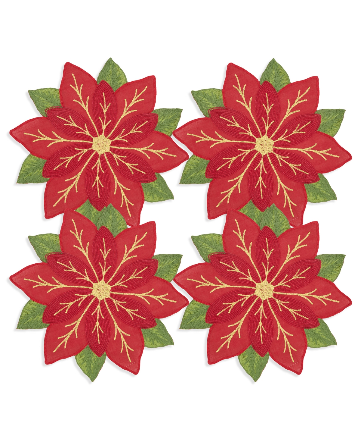 Click here for Saro Lifestyle Winter Bloom Placemat  Set of 4 - R... prices