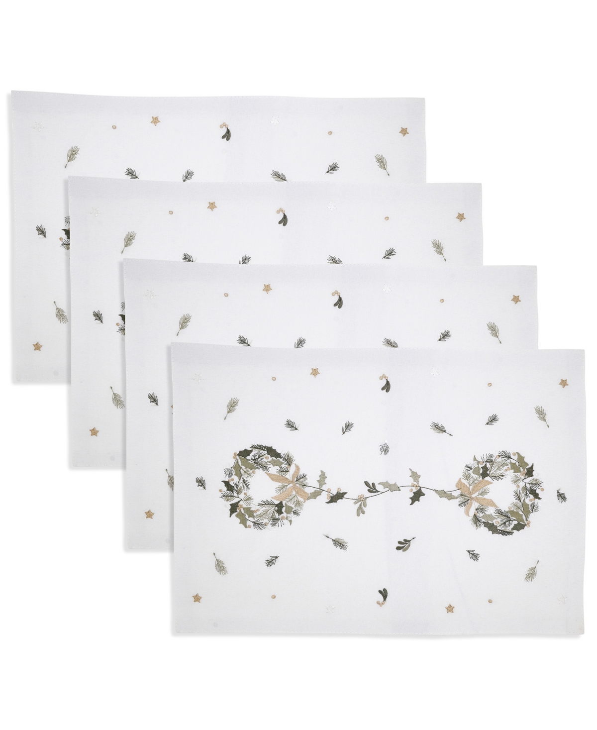 Click here for Saro Lifestyle Embroidered Wreath Placemat  Set of... prices