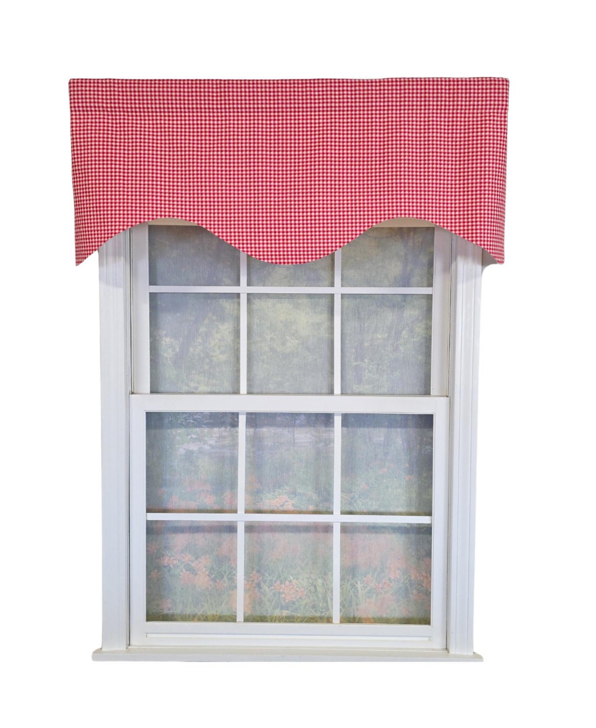 Click here for Rlf Home Cherry Check Cornice Valance - 100 Cotton... prices