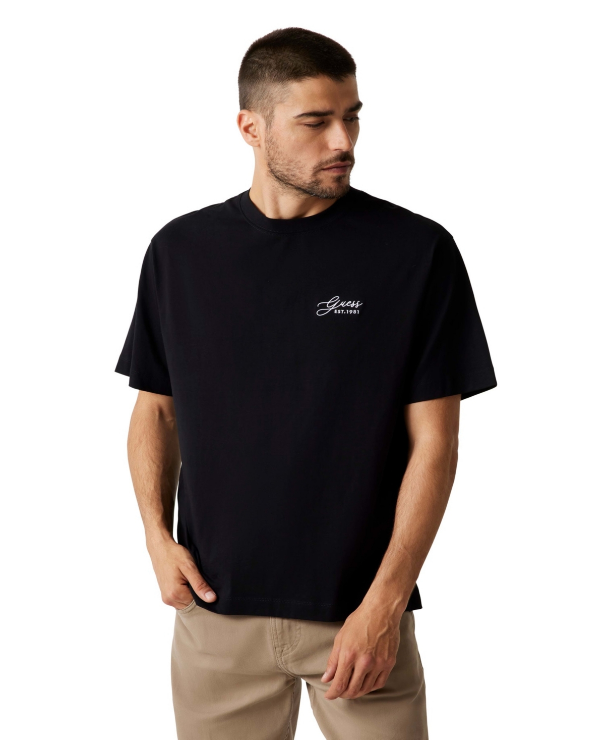 Click here for Guess Mens City Print Short-Sleeve T-Shirt - Jet B... prices